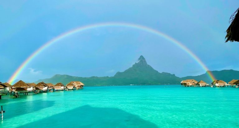 Photo of the Week: Incredible Double Rainbow in Bora Bora - JohnnyJet.com